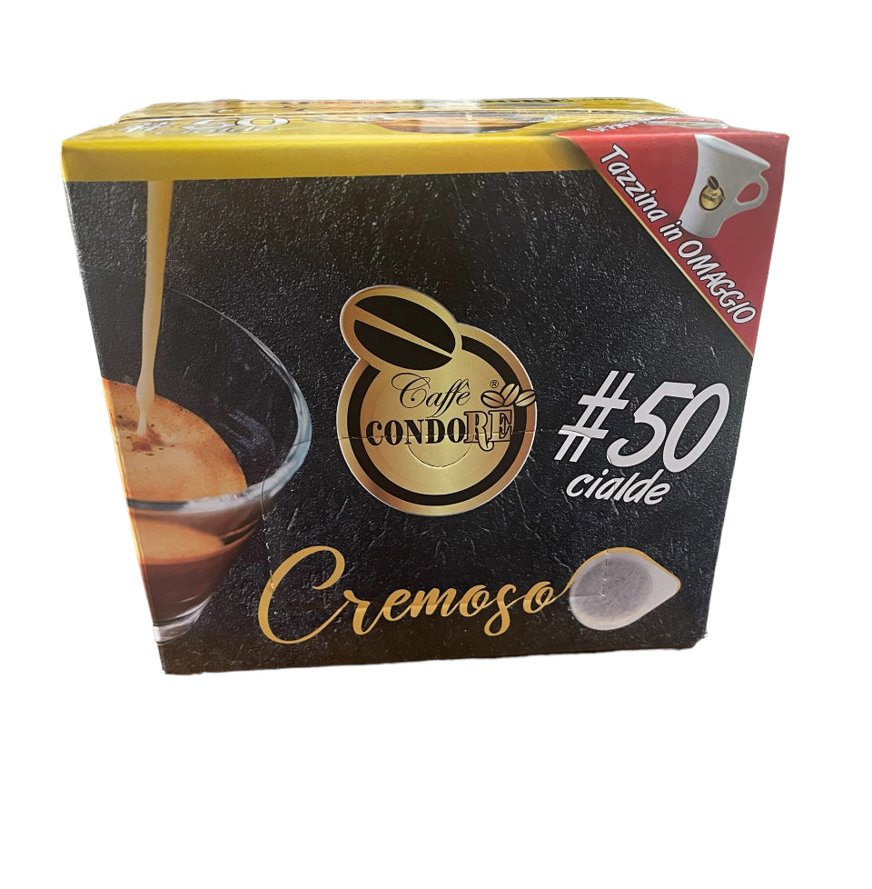 50 Cialde+Tazzina Omaggio|Miscela Cremoso| CONDORÈ | Condorelli – Caffè Di Trapani